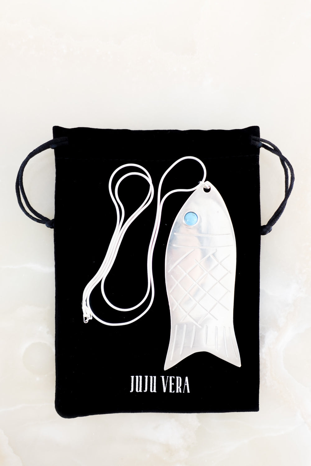 Juju Vera Silver Fish Necklace RRP £550 | Authentic Preloved